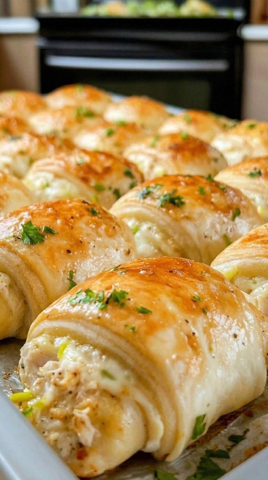 Baked Chicken Stuffed Crescent Rolls - All We Cook