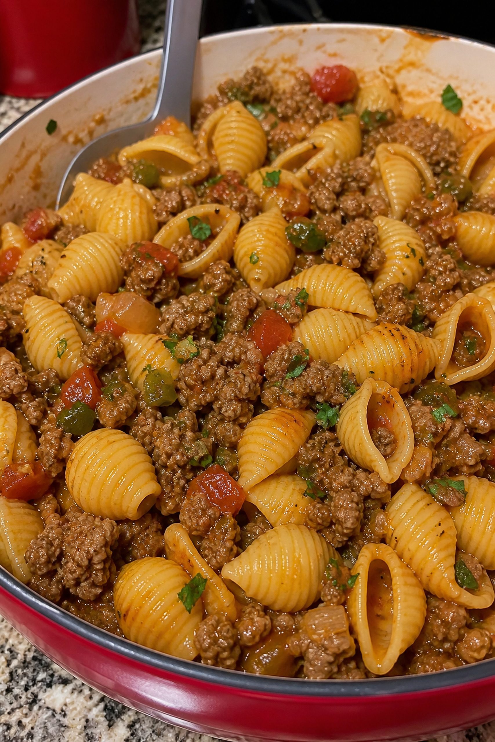 Pasta Shells With Ground Beef Recipe - All We Cook