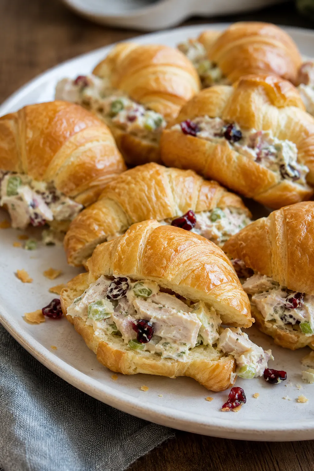 Mini Chicken Salad Croissant Sandwiche - All We Cook