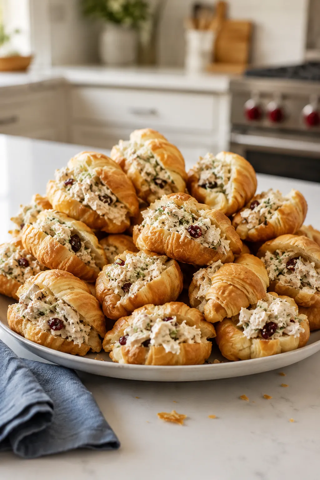 Mini Chicken Salad Croissant Sandwiche - All We Cook